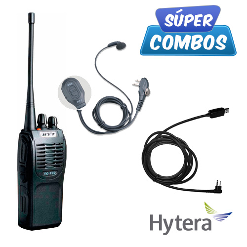 Súper combo HYTERA 1 TC700-VHF, 1 ESM12 + 1 PC26 de regalo.